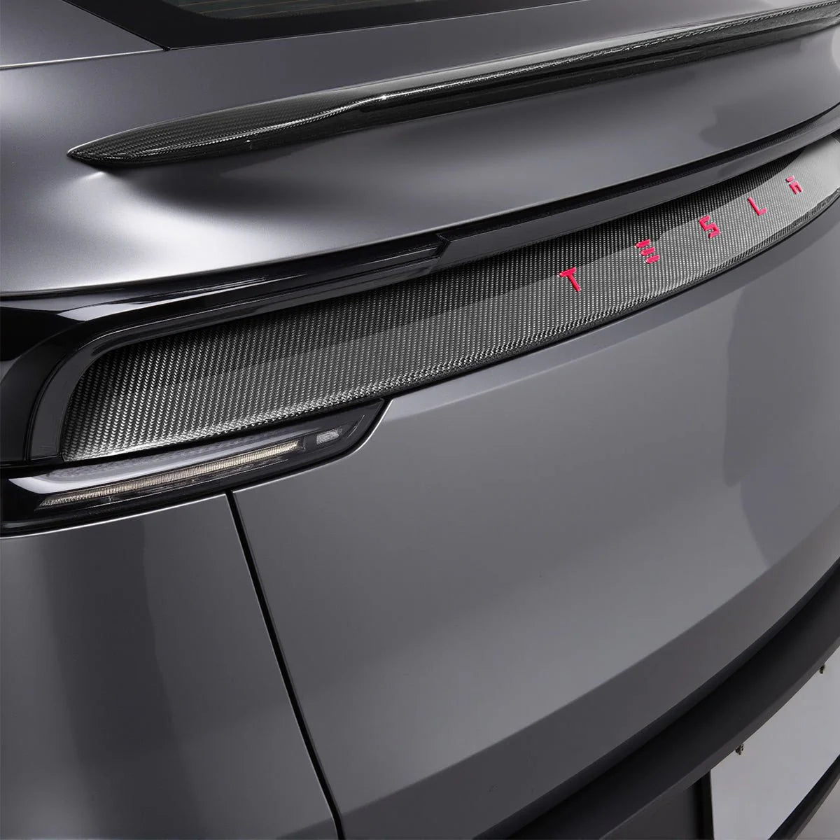 Trunk Tailgate Applique for Tesla Model Y Juniper - Real Dry Molded Ca ...