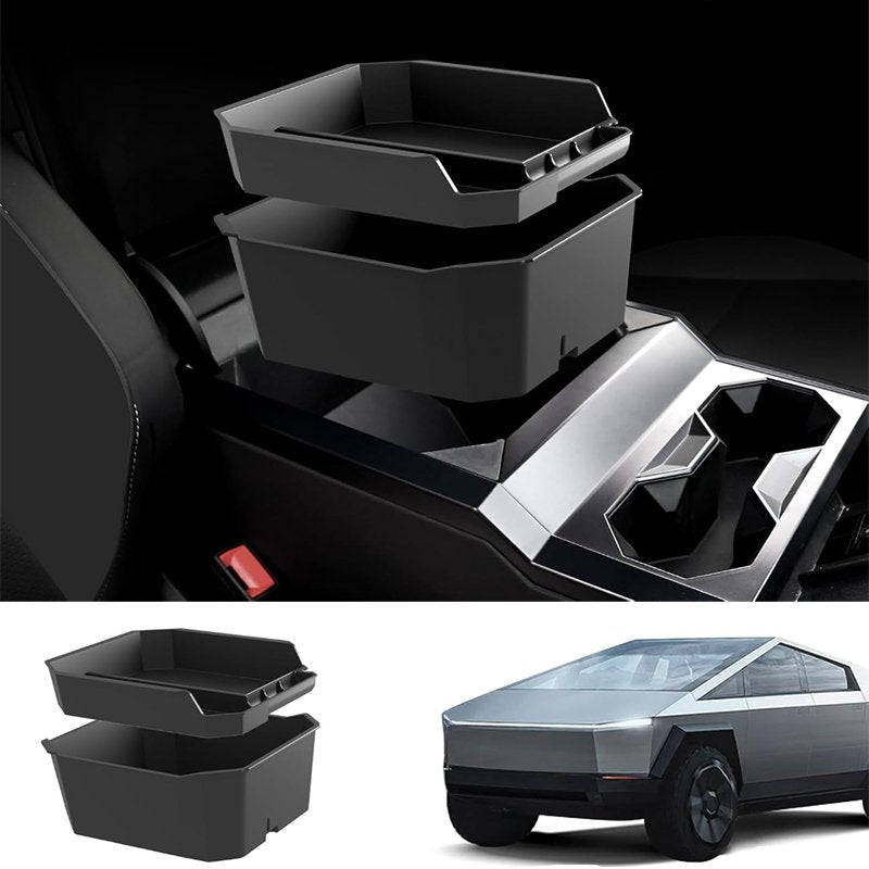 Armrest Storage Box Double Layer for Tesla Cybertruck – Teskay